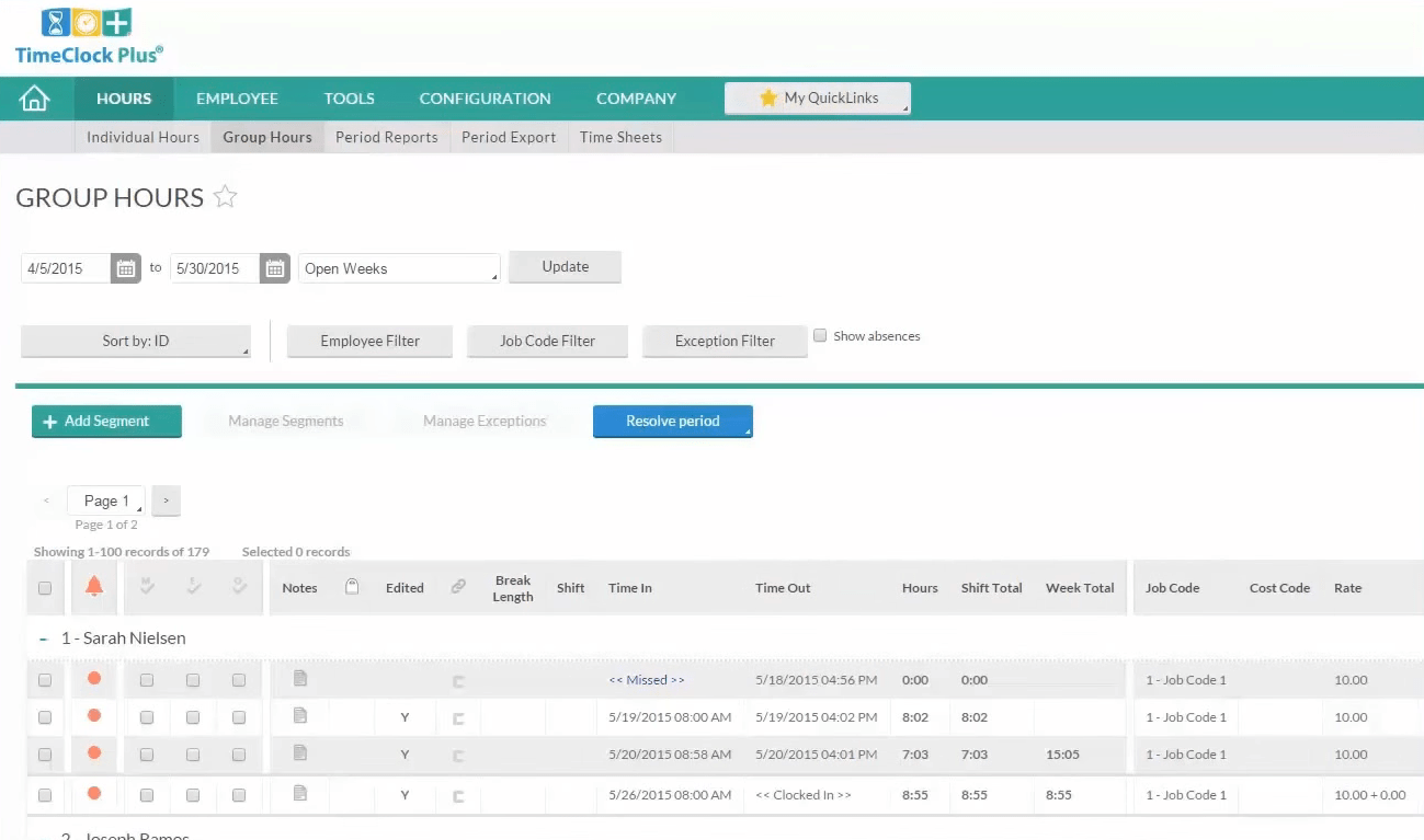 Data Management TimeClock Plus | 2019 Software Reviews, Pricing